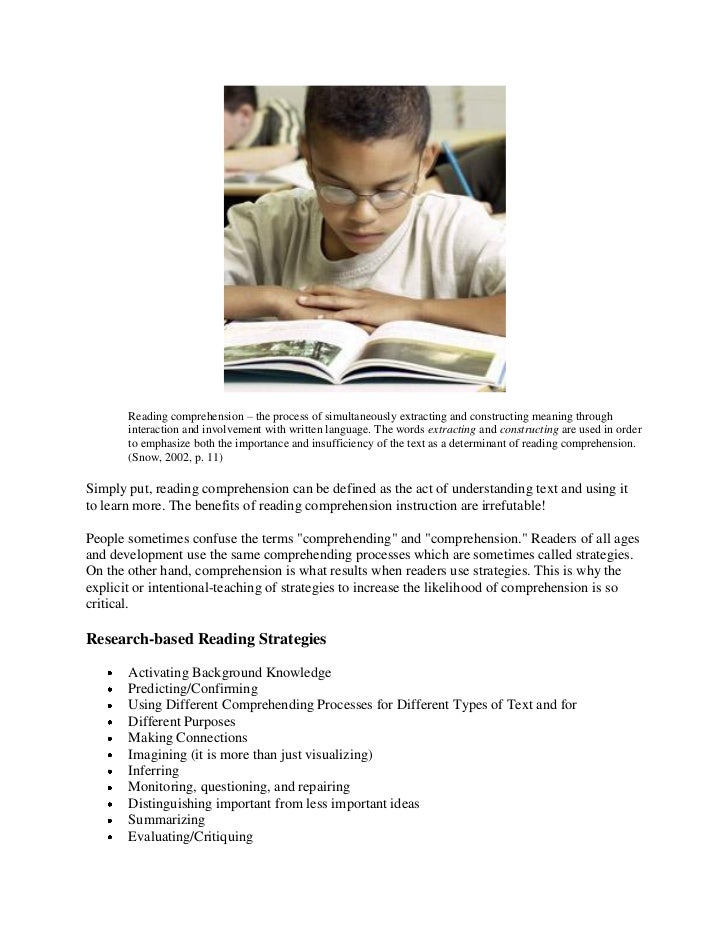 Reading Comprehension reading-comprehension
