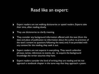 Reading Comprehension for College Students | KEY