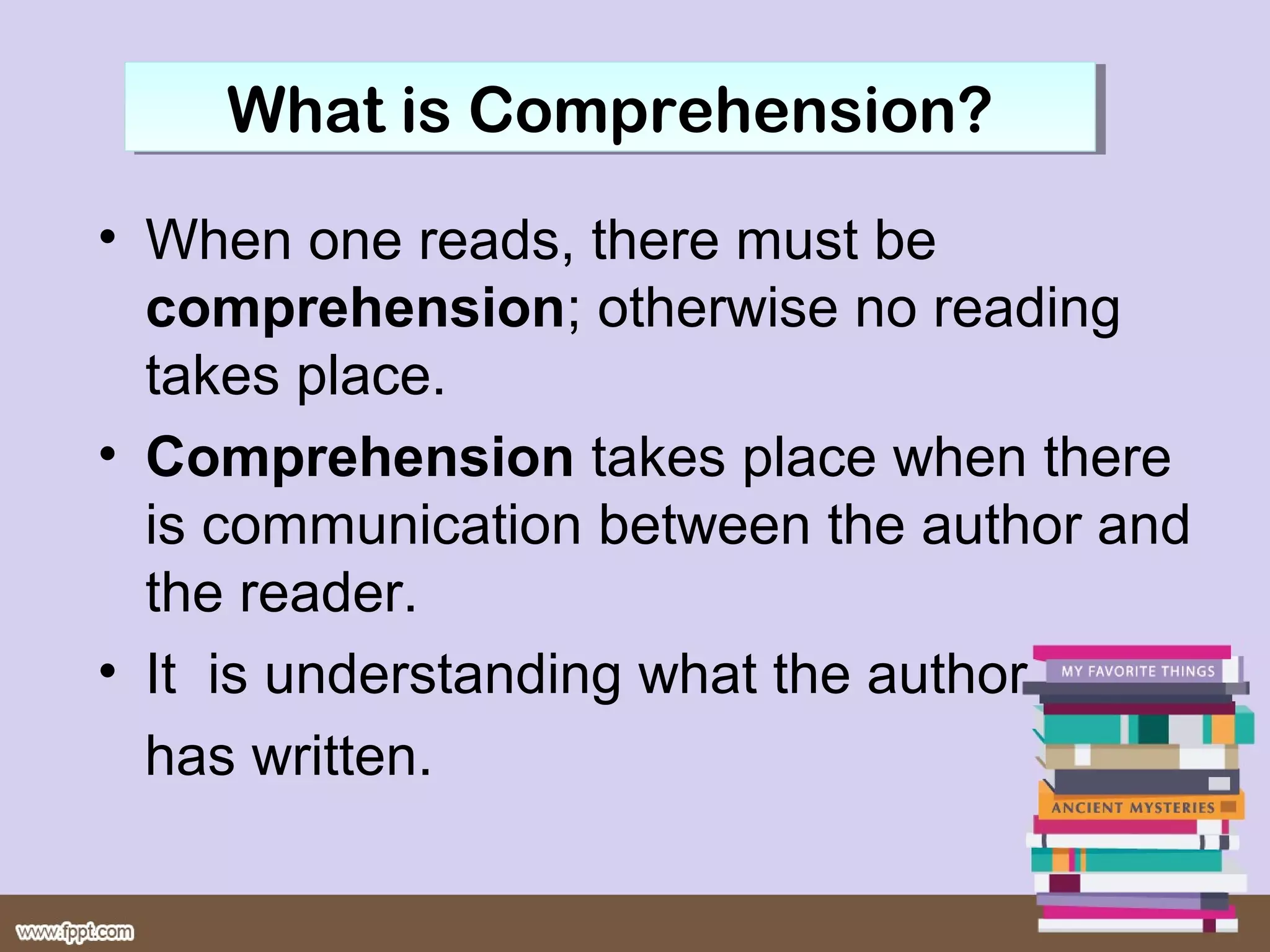 Reading comprehension | PPT