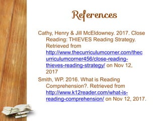 Reading comprehension | PPT