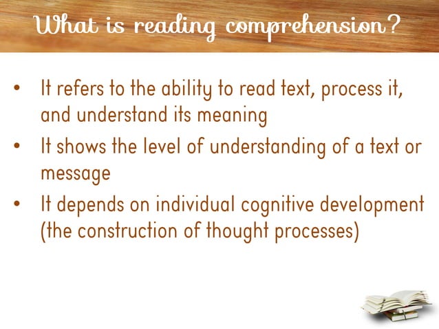 Reading comprehension | PDF
