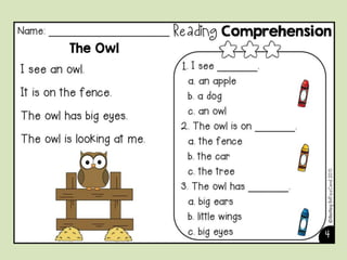 Reading comprehension | PPTX
