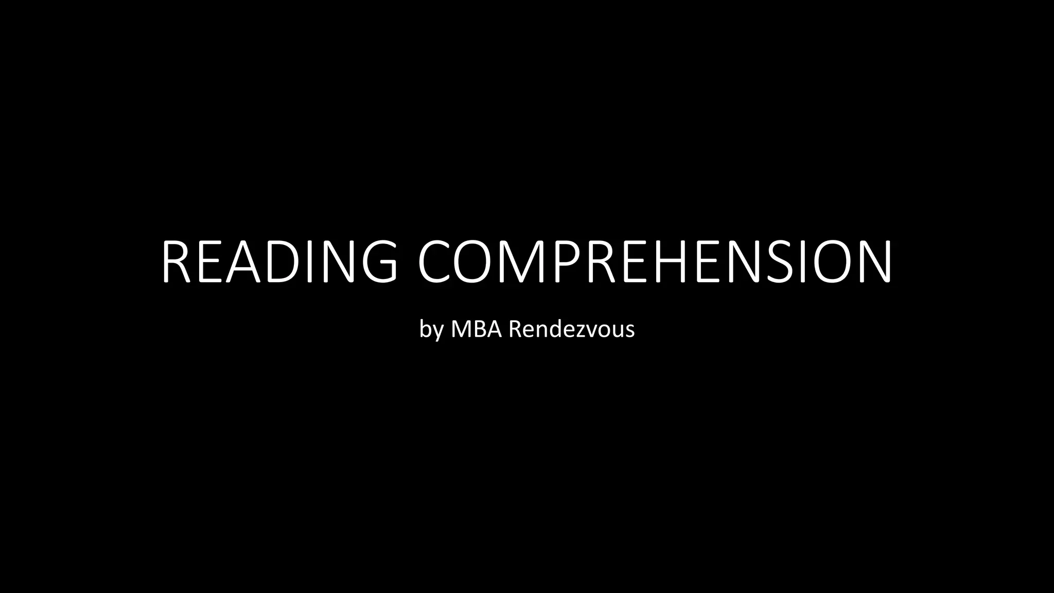 Reading comprehension | PPT