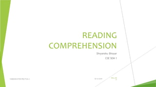Reading comprehension | PPT