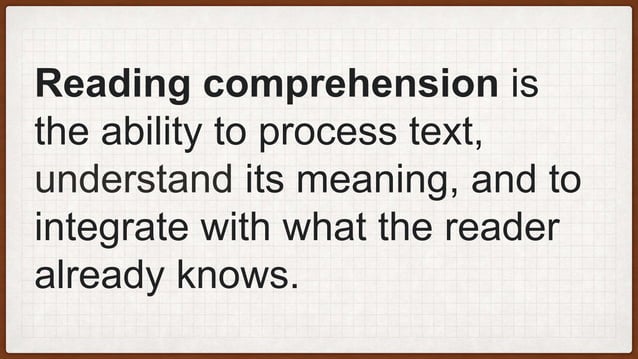 Reading comprehension | PPT