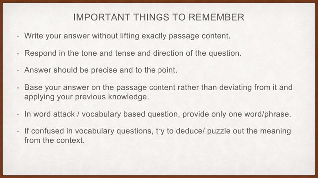 Reading comprehension | PPT