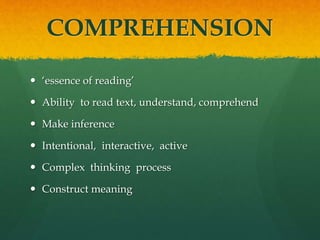 Reading comprehension | PPTX