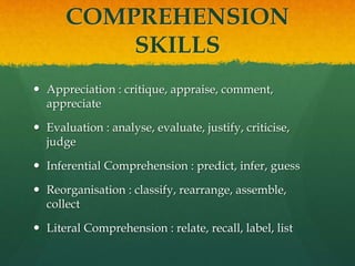 Reading comprehension | PPTX