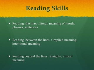 Reading comprehension | PPTX