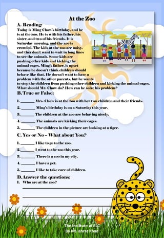 Practice Reading comprehension | PDF