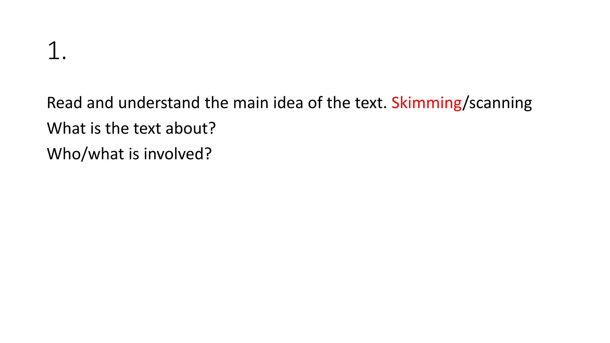 Reading comprehension as a tool for beginners and starters | PPTX