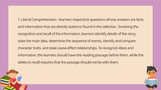 LESSON 2 READING COMPREHENSION SKILLS LITERATURE | PPTX