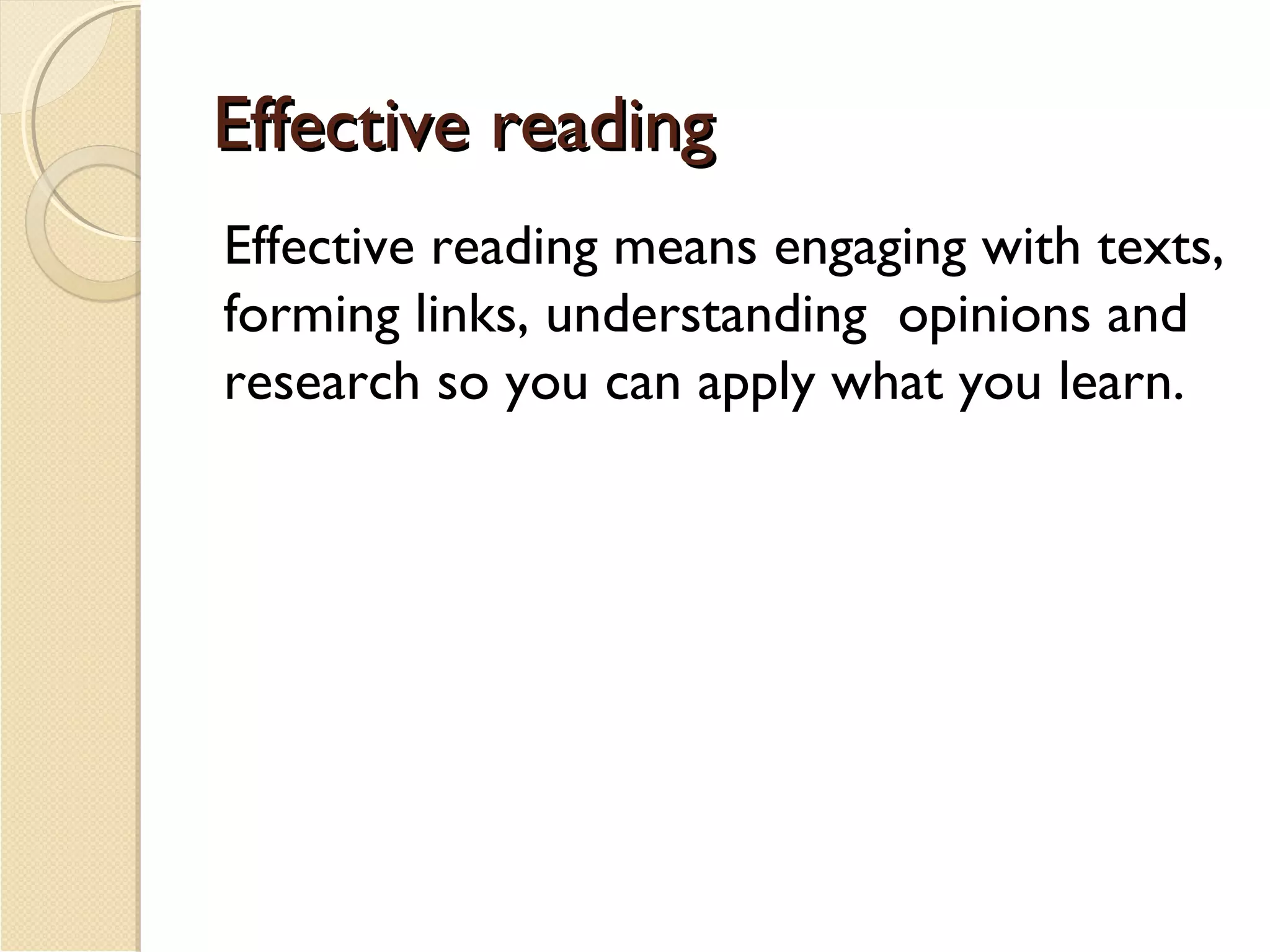 Reading comprehension overview of skimming and scanning | PPT
