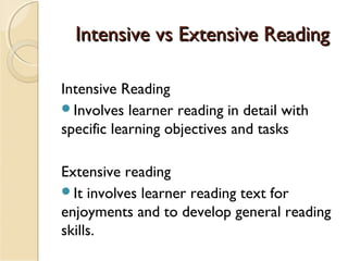 Reading comprehension overview of skimming and scanning | PPT