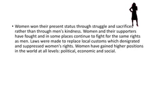 Reading comprehension women rights | PPTX