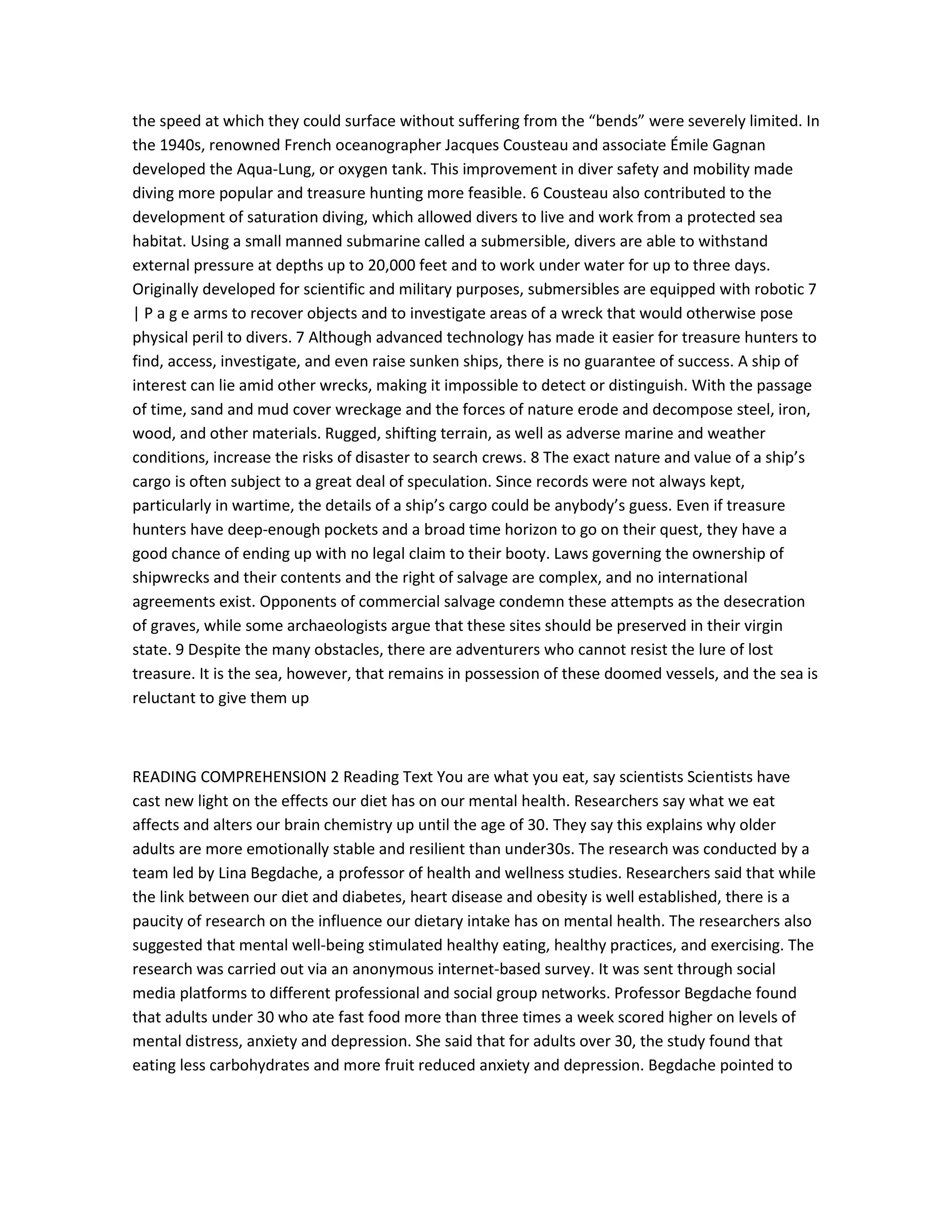 READING COMPREHENSION 1 Reading text 1 For anyone who has seen Pirates ...