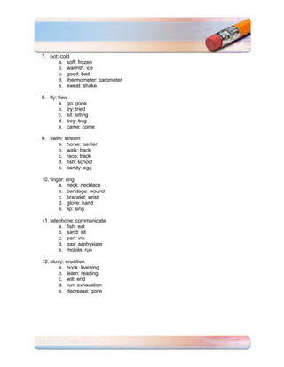 Reading Comprehension Analogies | PDF