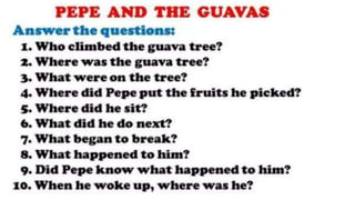 Reading comprehension English stories ppt | PPTX