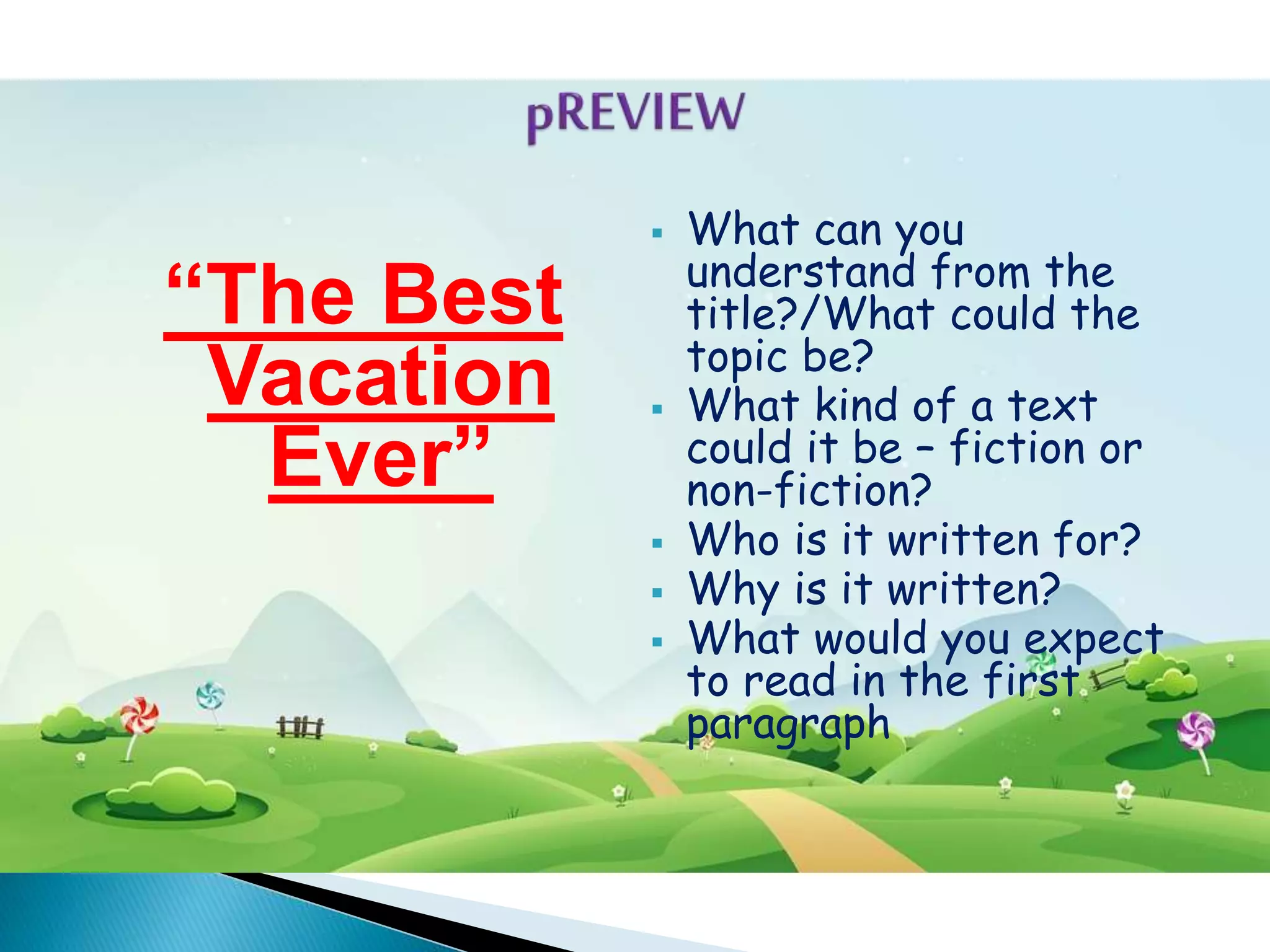 Reading comprehension for 5th graders | PPTX