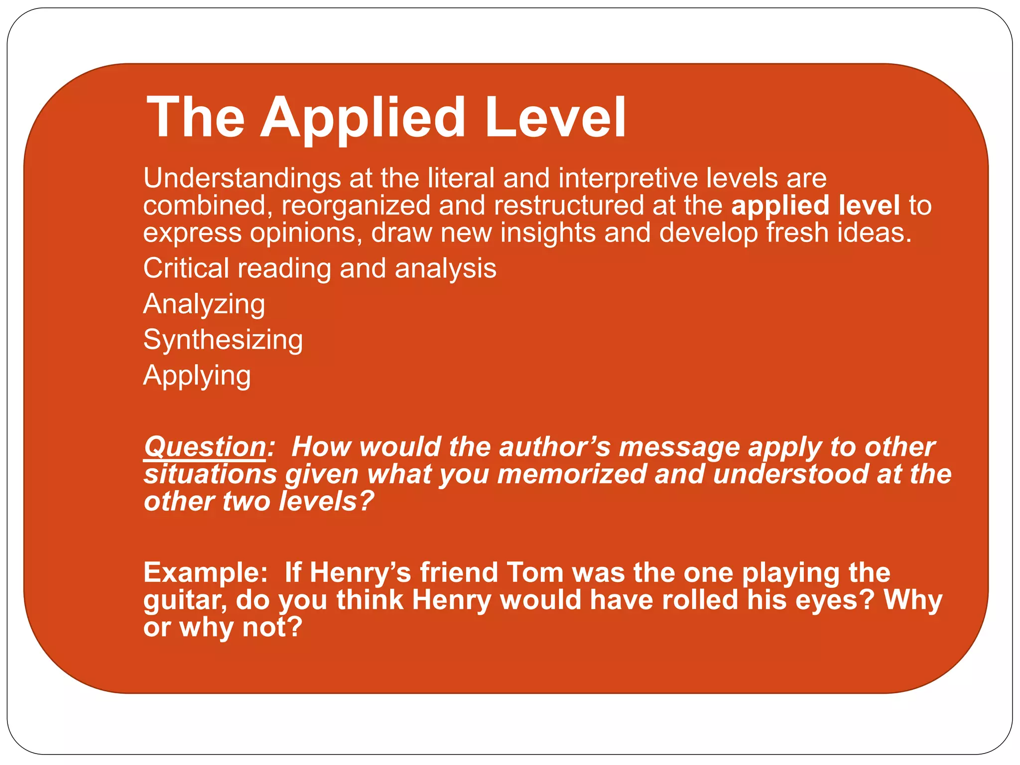 Reading Comprehension | PPTX