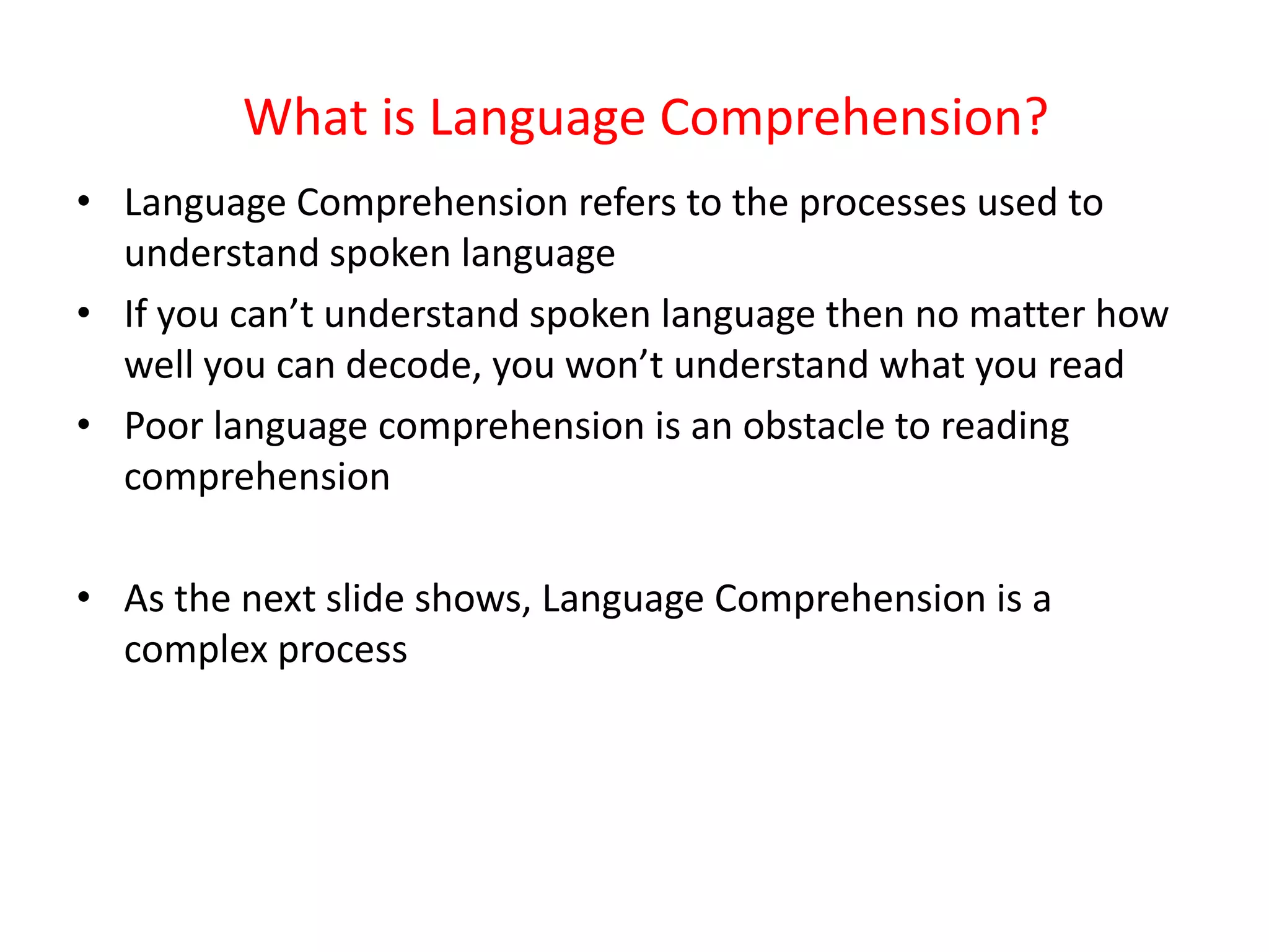 Reading comprehension impairment | PPTX | Standardized Testing ...