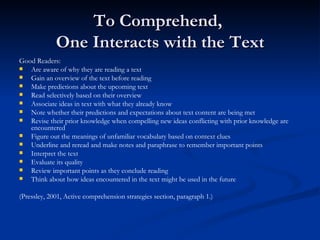 Reading comprehension in service march 2010 | PPT