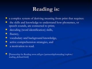 Reading comprehension in service march 2010 | PPT