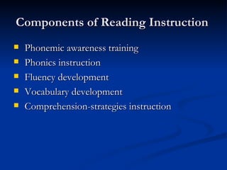 Reading comprehension in service march 2010 | PPT