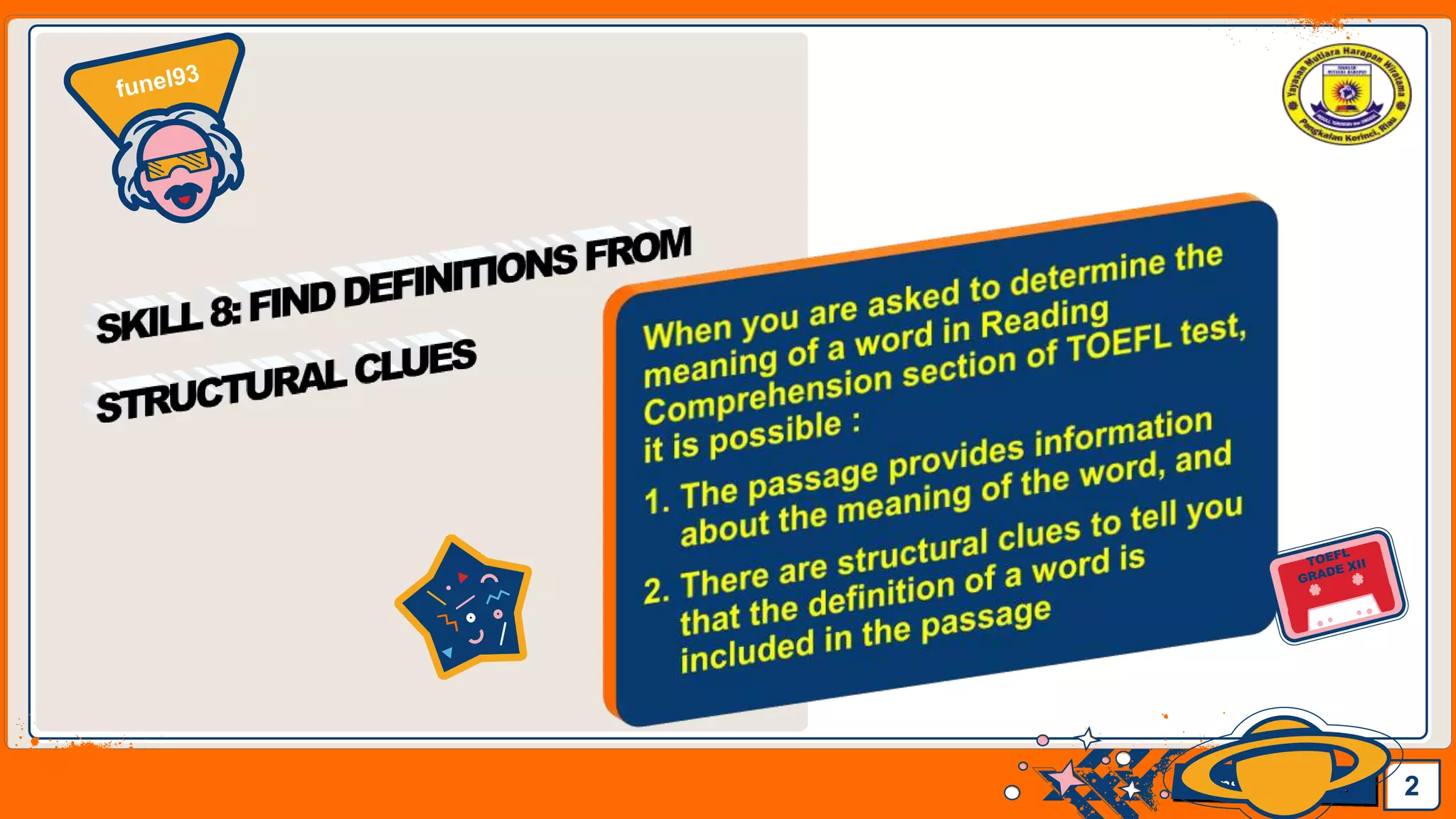 READING COMPREHENSION IN TOEFL - SKILLS 8-11.pptx