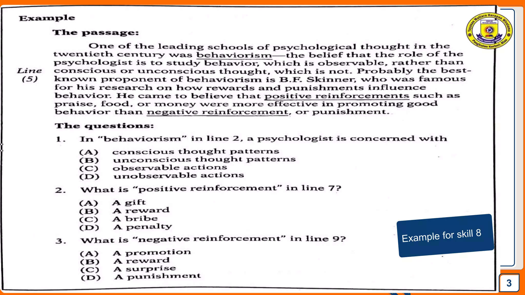READING COMPREHENSION IN TOEFL - SKILLS 8-11.pptx