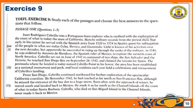 READING COMPREHENSION IN TOEFL - SKILLS 8-11.pptx