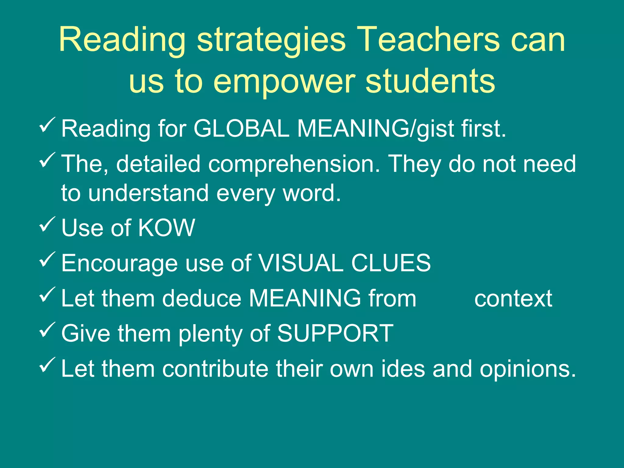 Reading Comprehension Macroskill | PPT