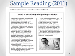 Reading comprehension & multiple choice | PPT