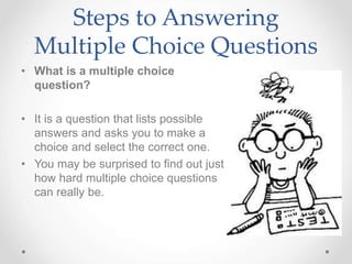 Reading comprehension & multiple choice | PPT