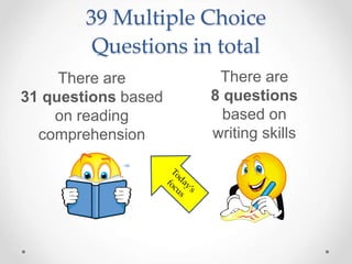 Reading comprehension & multiple choice | PPT