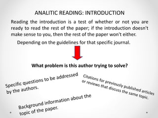 Reading comprehension of scientific texts | PPTX