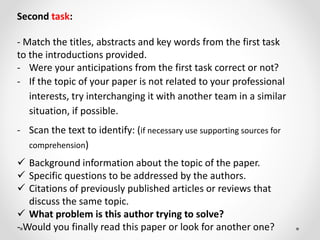 Reading comprehension of scientific texts | PPTX