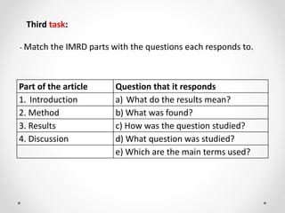 Reading comprehension of scientific texts | PPTX