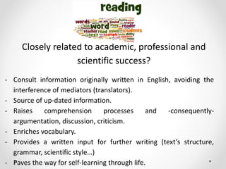 Reading comprehension of scientific texts | PPTX