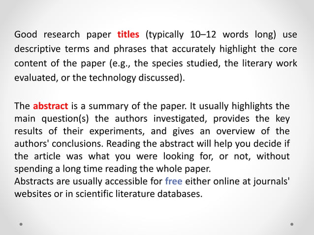 Reading comprehension of scientific texts | PPTX