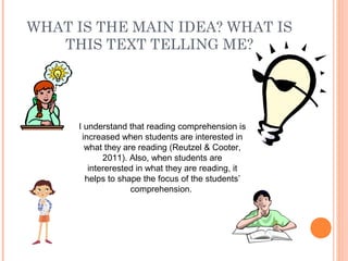 Reading comprehension power point | PPT