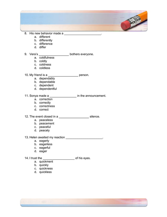 Reading Comprehension Prefixes and Suffixes | PDF