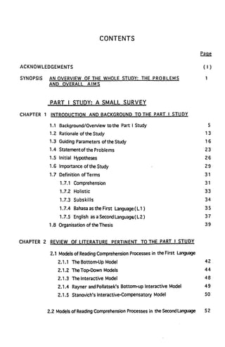 Reading Comprehension Processes and Strategies in L1 and L2 in ...
