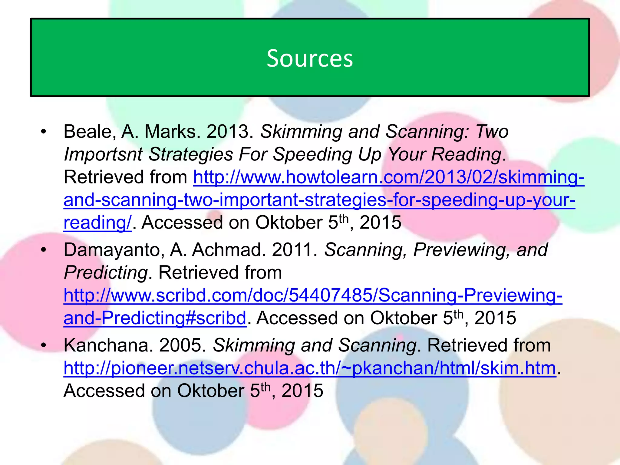 Reading comprehension skill ppt | PPTX