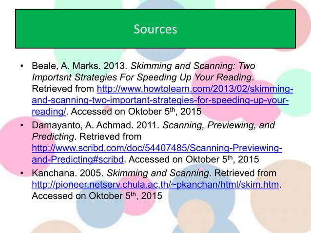 Reading comprehension skill ppt | PPTX