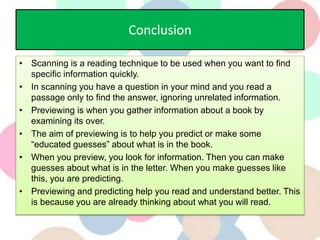 Reading comprehension skill ppt | PPTX