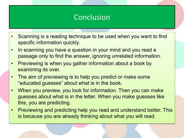 Reading comprehension skill ppt | PPTX