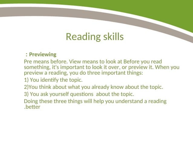 Reading_comprehension_SkillsANDpredicting and previewing.ppt