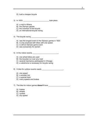 Reading Comprehension Sport Cycling.doc