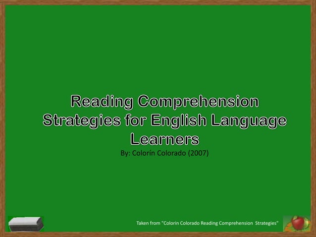 Reading comprehension strategies | PPT